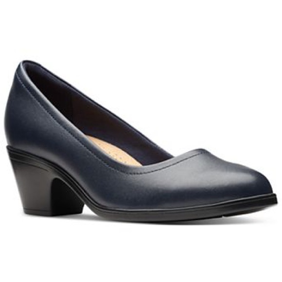 Clarks | Shoes | Clarks Womens Emily2 Ruby Pump Navy Blue Size 8 | Poshmark